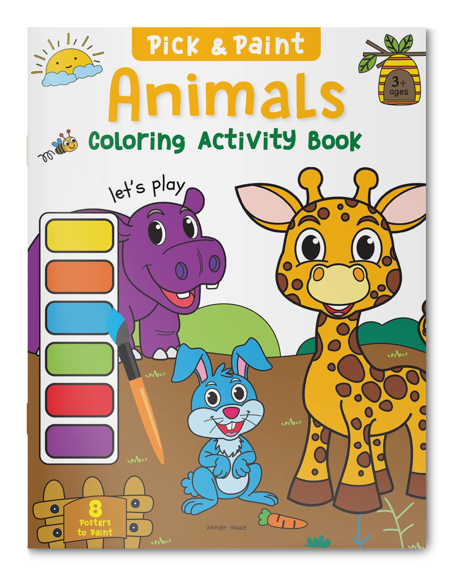 Animals: Pick & Paint Coloring Activity Book – Book Mart W.L.L