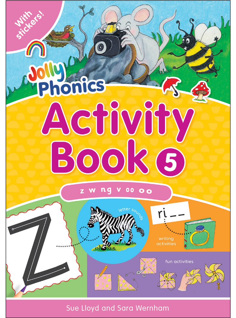 Jolly Phonics Activity Book 5 (z, w, ng, v, oo, oo) — Book Mart W.L.L